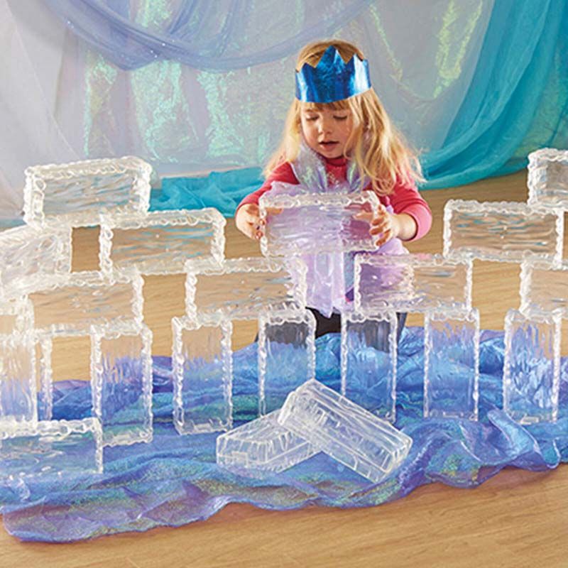 Glacier Effect Clear Plastic Ice Bricks | Educational Resources - Early ...