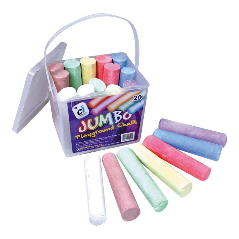 Jumbo Playground Chalk Assorted Colour Packs | Educational Resources ...