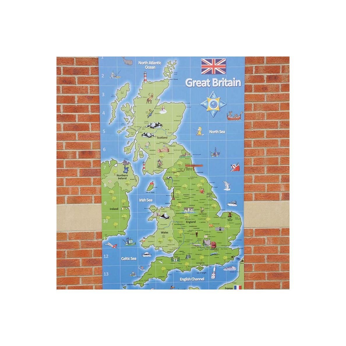 Map of the UK Outdoor Classroom Map W1.2 x L2.1m | Educational ...