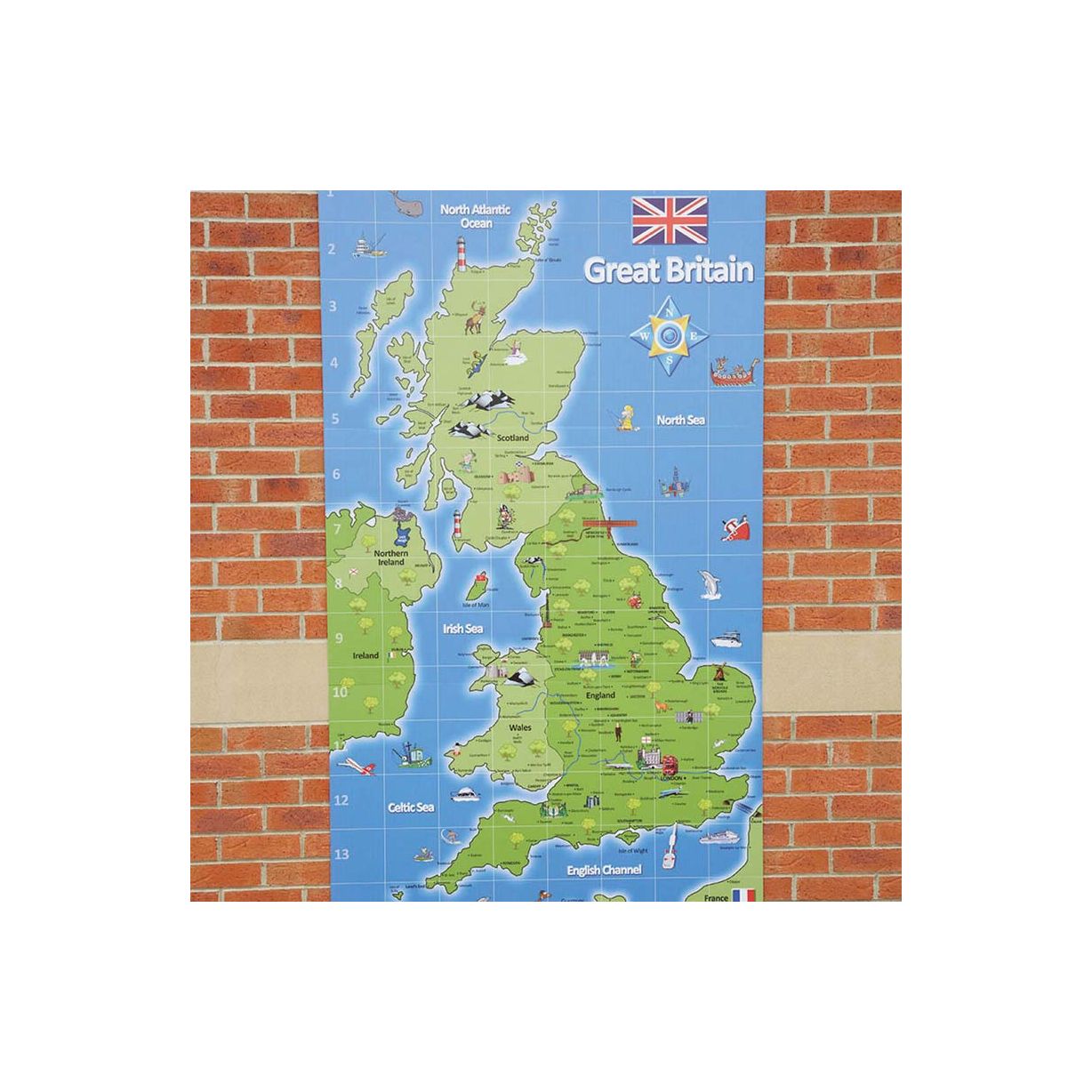 Map of the UK Outdoor Classroom Map W1.2 x L2.1m | Educational ...