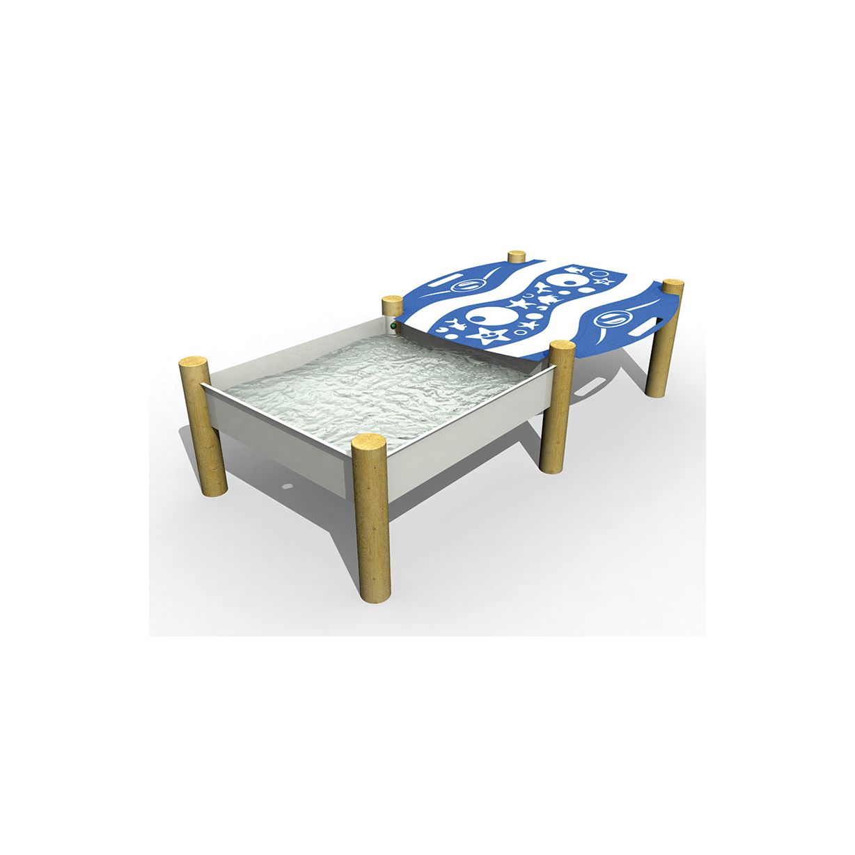 L2 - Single trough with support legs and water play lid | Outdoor Play ...