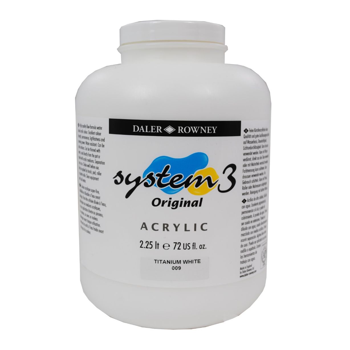 System 3 Original Acrylic Colour 2.25 Litres White | Educational ...